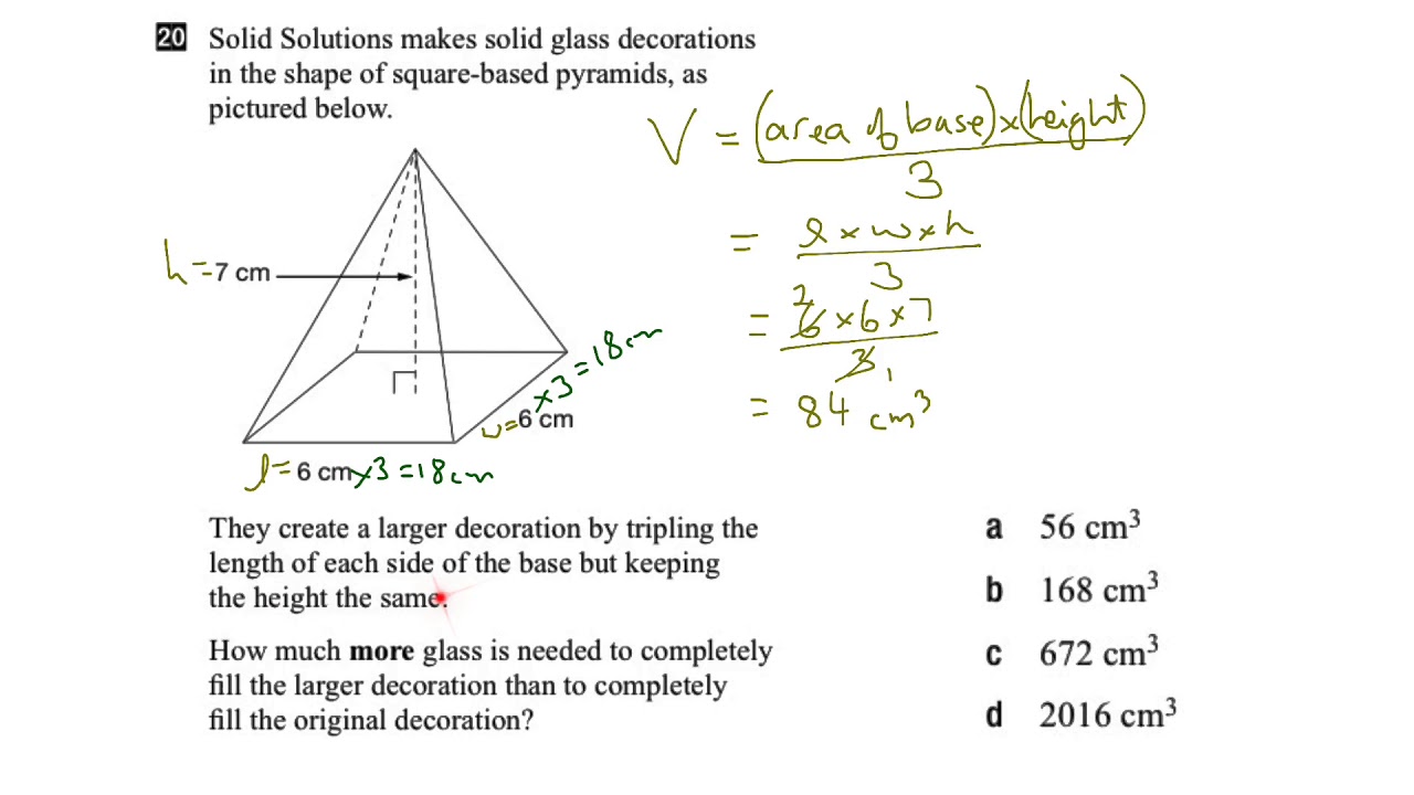 EQAO Grade 9 Applied Math 2017 Question 20 Solution - YouTube