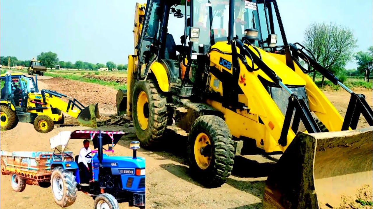 2 jcb 3dx machine working road construction । jcb tractor video । jcb ...