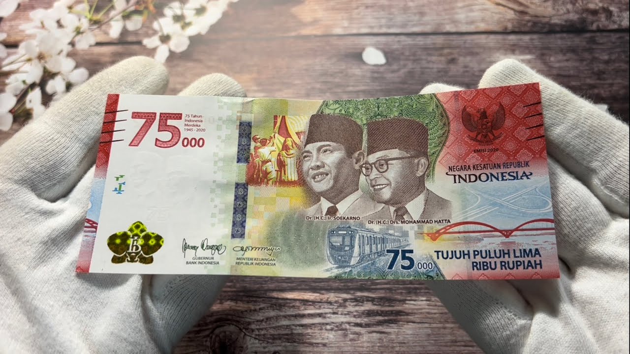 75000 rupiah banknote 2020 Indonesia - YouTube