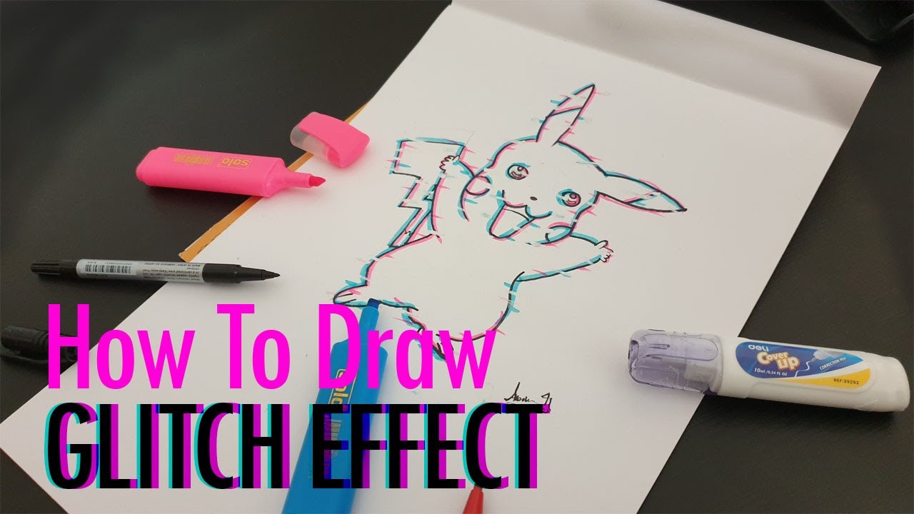 How To Draw GLITCH EFFECT | How To | Abdullah's Paint Brush - YouTube