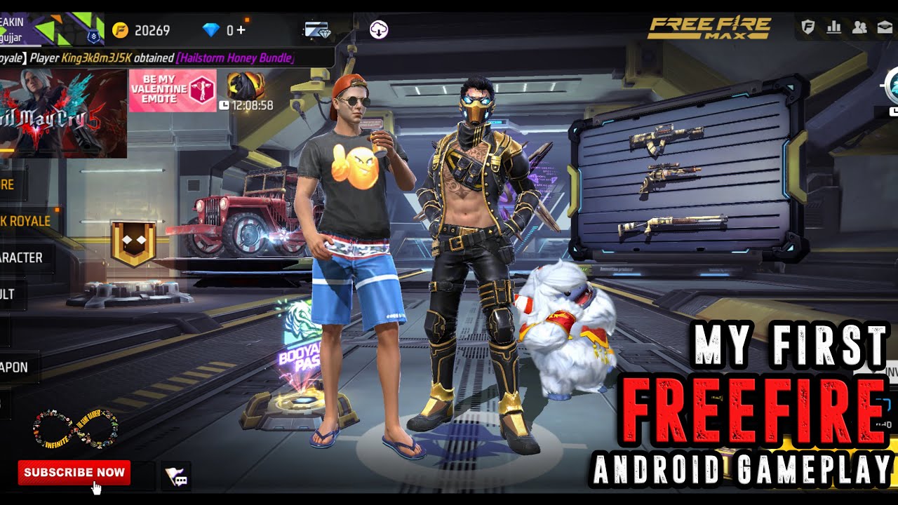 FREE FIRE | MY FIRST FREEFIRE GAMEPLAY INFINITE OPENWORLD GAME FREE ...