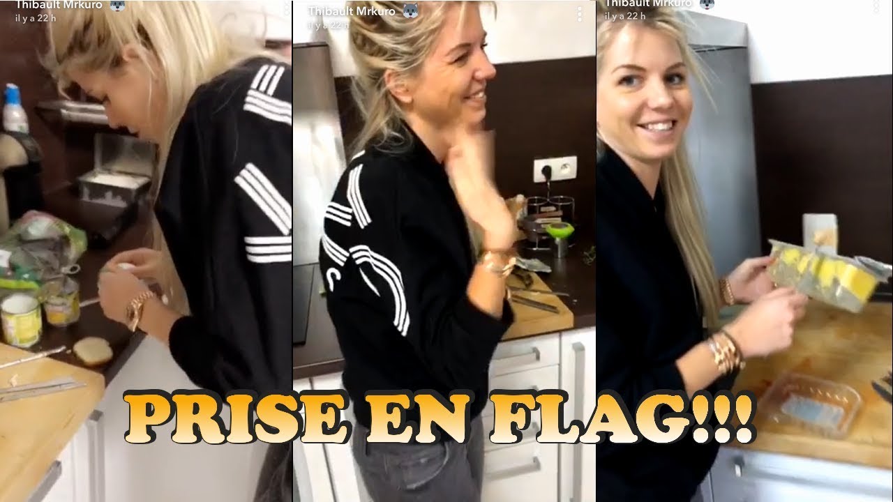 JESSICA THIVENIN PRIS EN FLAG EN TRAIN DE SE GOINFRER - YouTube