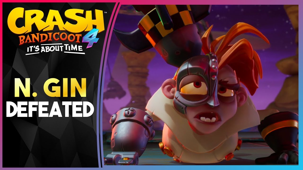 N. GIN DEFEATED! PURSUING AKANO MASK! - Cutscene - Crash Bandicoot 4 ...