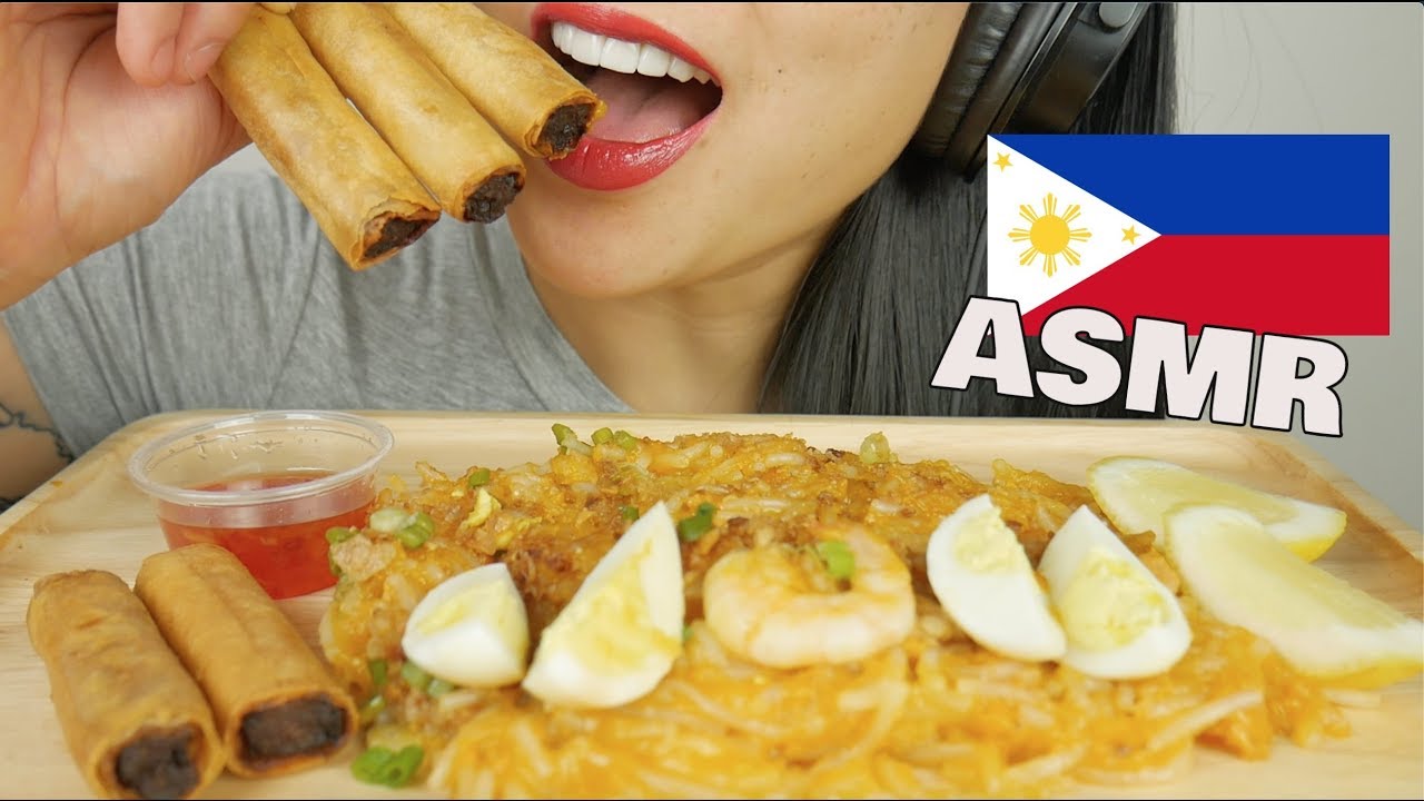 ASMR SEAFOOD PALABOK + LUMPIA *FILIPINO FOOD (EATING SOUNDS) NO TALKING ...