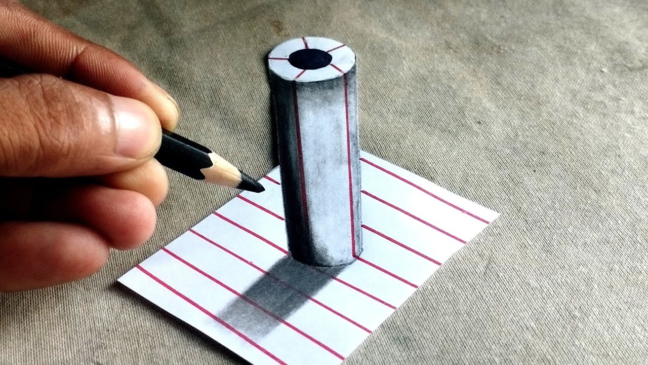 how to draw easy 3D drawing for beginners. - YouTube