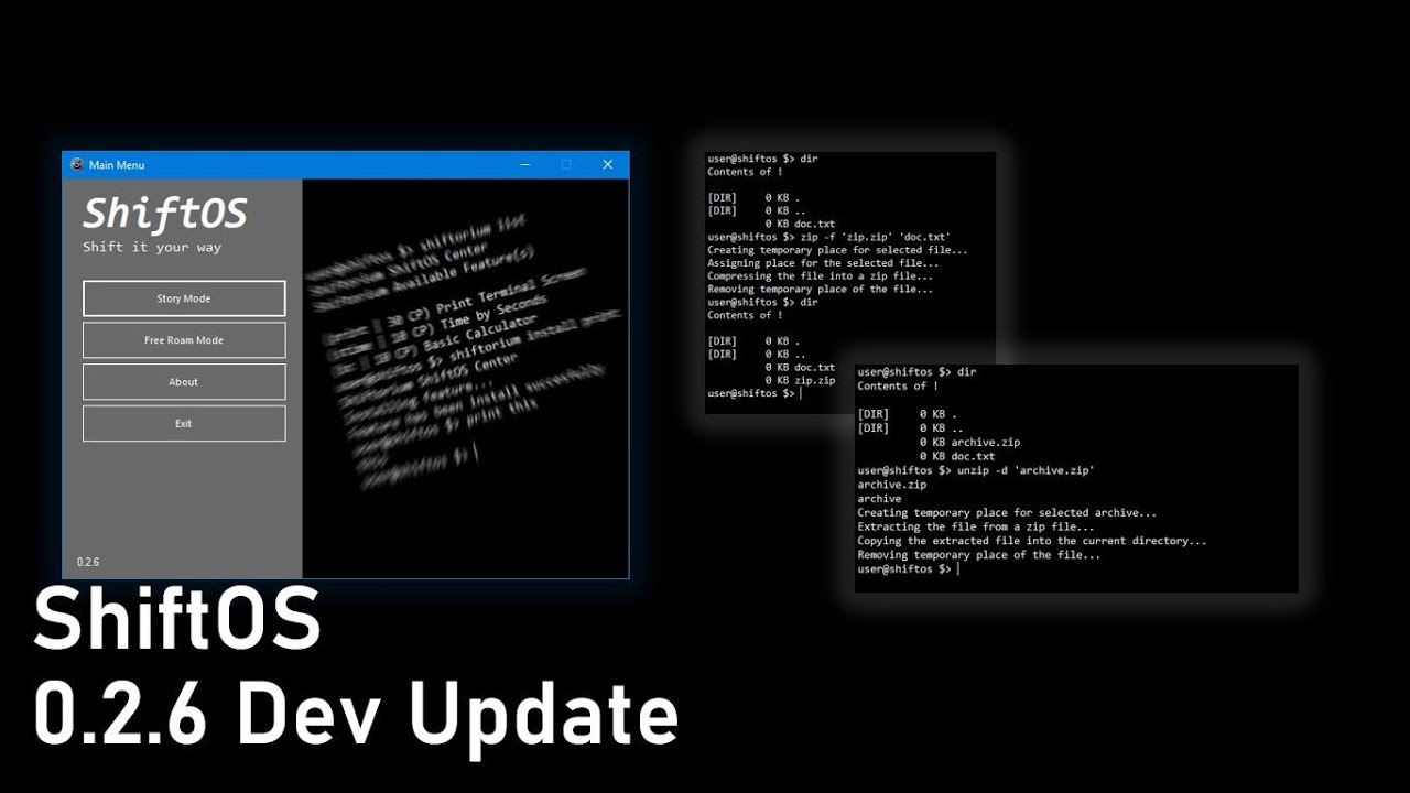 ShiftOS TheRevival v0.2.6 Dev Update - YouTube