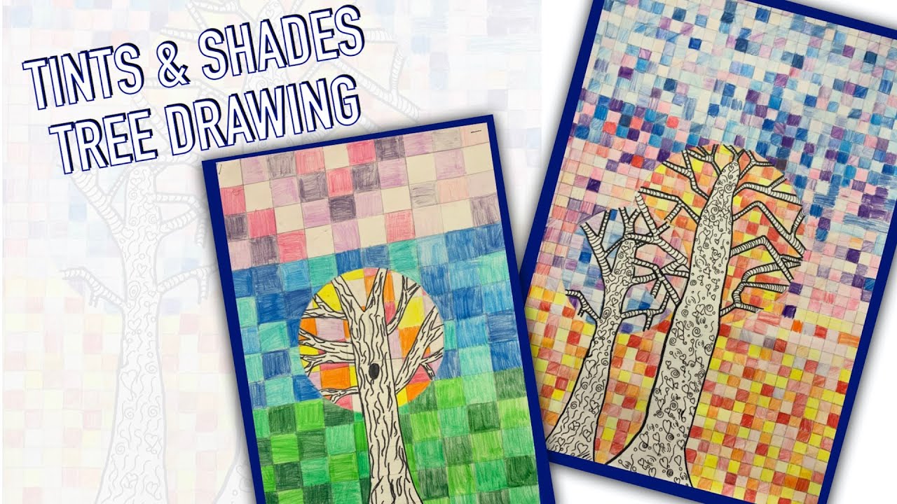 TINTS & SHADES TREE DRAWING - YouTube