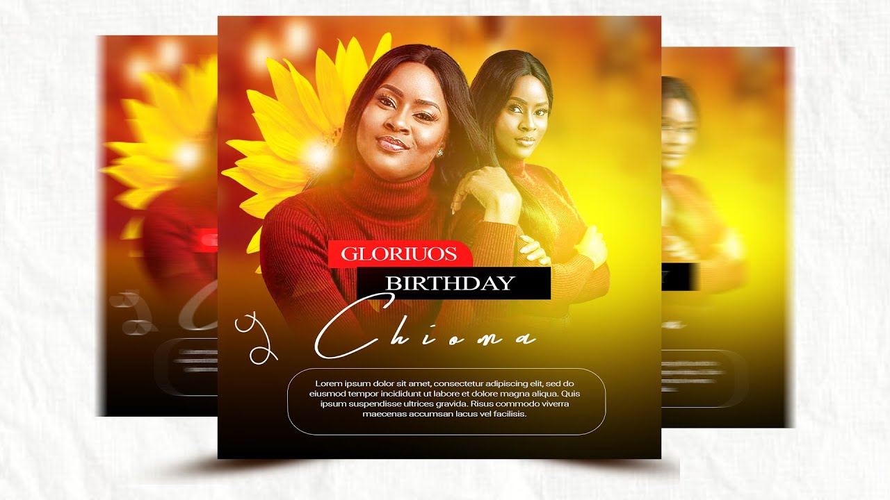 How to Design SIMPLE BIRTHDAY FLYER || PHOTOSHOP TUTORIAL - YouTube