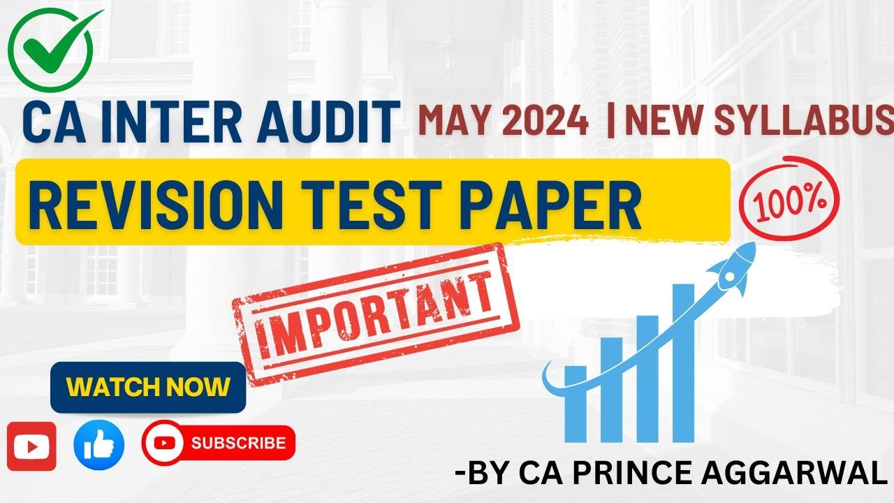 REVISION TEST PAPER (RTP) | MAY 2024 | CA INTER AUDIT | NEW SYLLABUS ...
