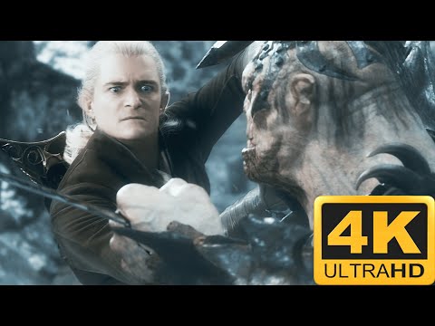 Legolas vs Bolg | The Hobbit: The Battle Of The Five Armies 2014 4K HDR !