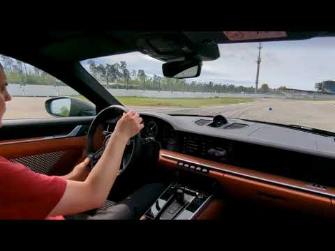 Porsche 992 Turbo S drifting