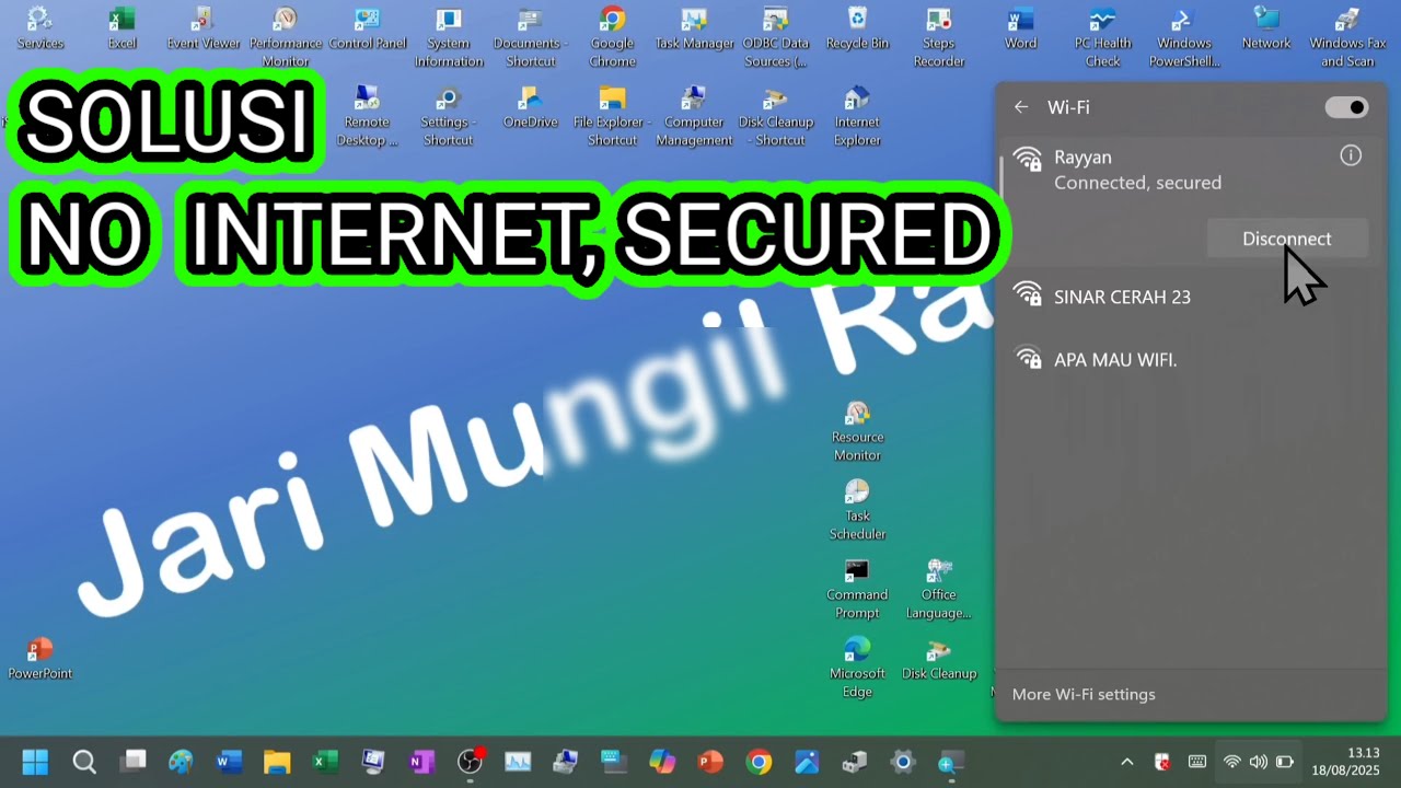 Solusi Wi-fi No Internet , Secured di Laptop Windows 11 23H2 - YouTube