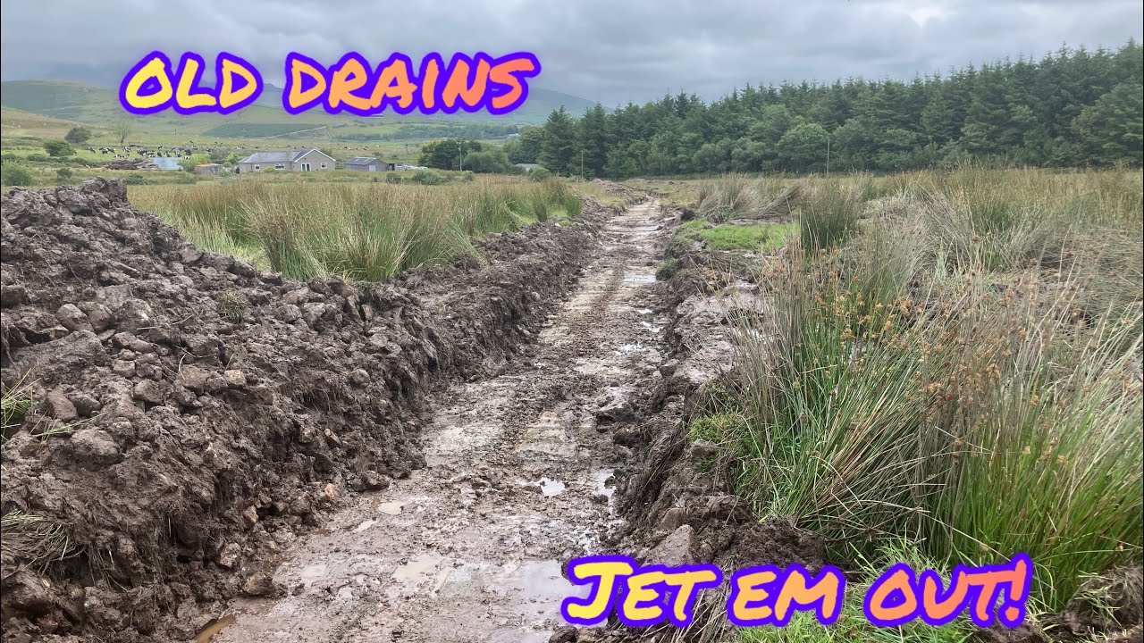Land drain jetting project, jetting mains and branches on old drainage ...