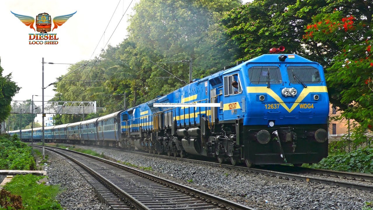 EXTREME NOTCH - UP and SANDING !! Bleed Blue WDG 4 !! Indian Railways ...