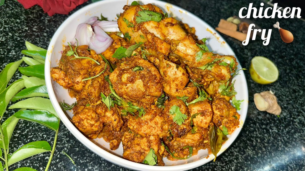 Simple Chicken fry || How to make Tasty Chicken fry for Chapathi, rice ...