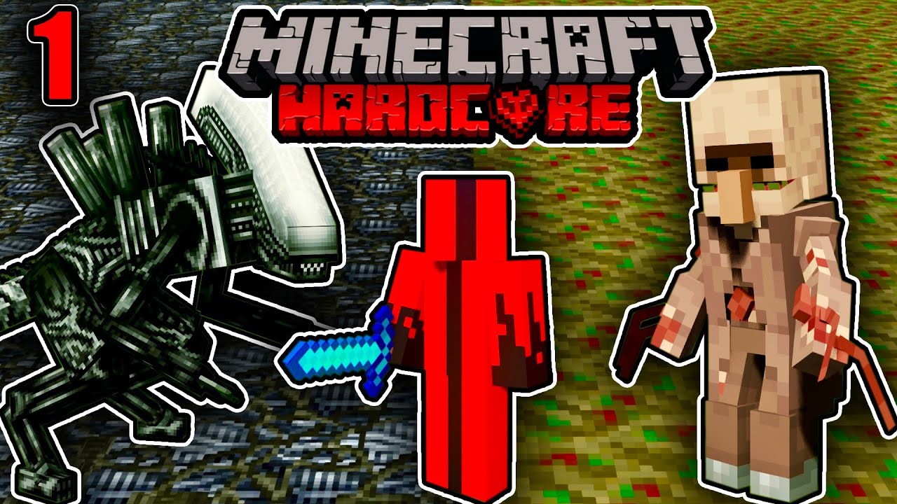 Minecraft HARDCORE with PARASITEs an ALIENS #1 Scape and run parasites ...