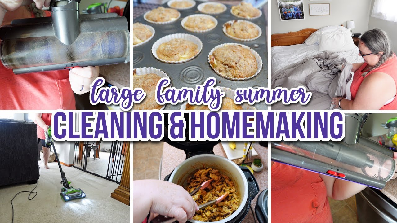 Large Family Cleaning and Homemaking // Clean With Me // Cleaning ...