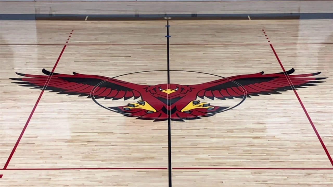 Red Hawks unveil new basketball court design - YouTube