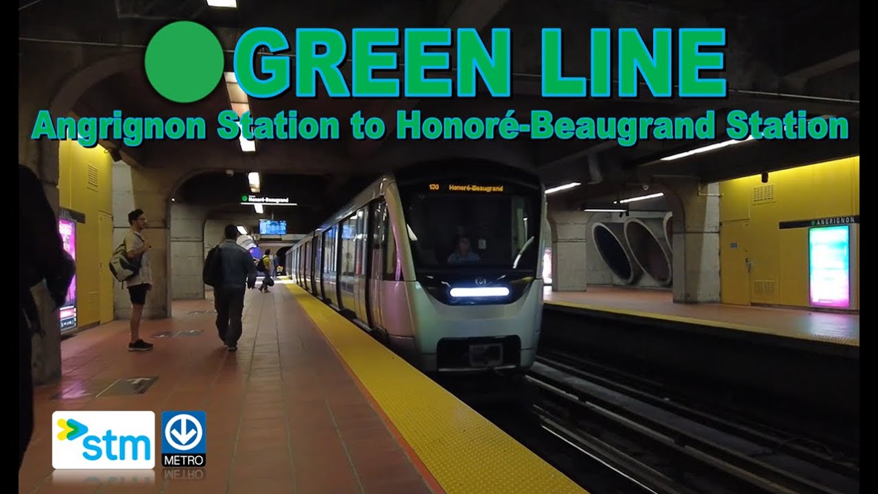 Montreal Metro - Green Line: Angrignon Station to Honoré-Beaugrand ...
