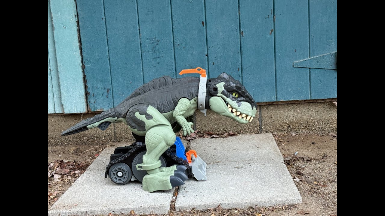 Bad Santa Destroys Plastic Dinosaur Toy - YouTube