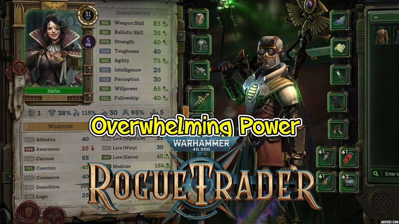 Rogue Trader OP Builds updated for 1.3 Pyromancer Bladedancer ...
