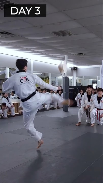 Taekwondo Demo Kicks #3 | Roundhouse Kick Air Board Break #taekwondo #kicking - YouTube