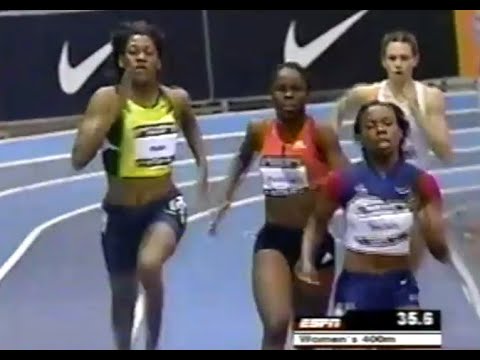 Women's 400m - 2008 USATF Indoor Championships - YouTube