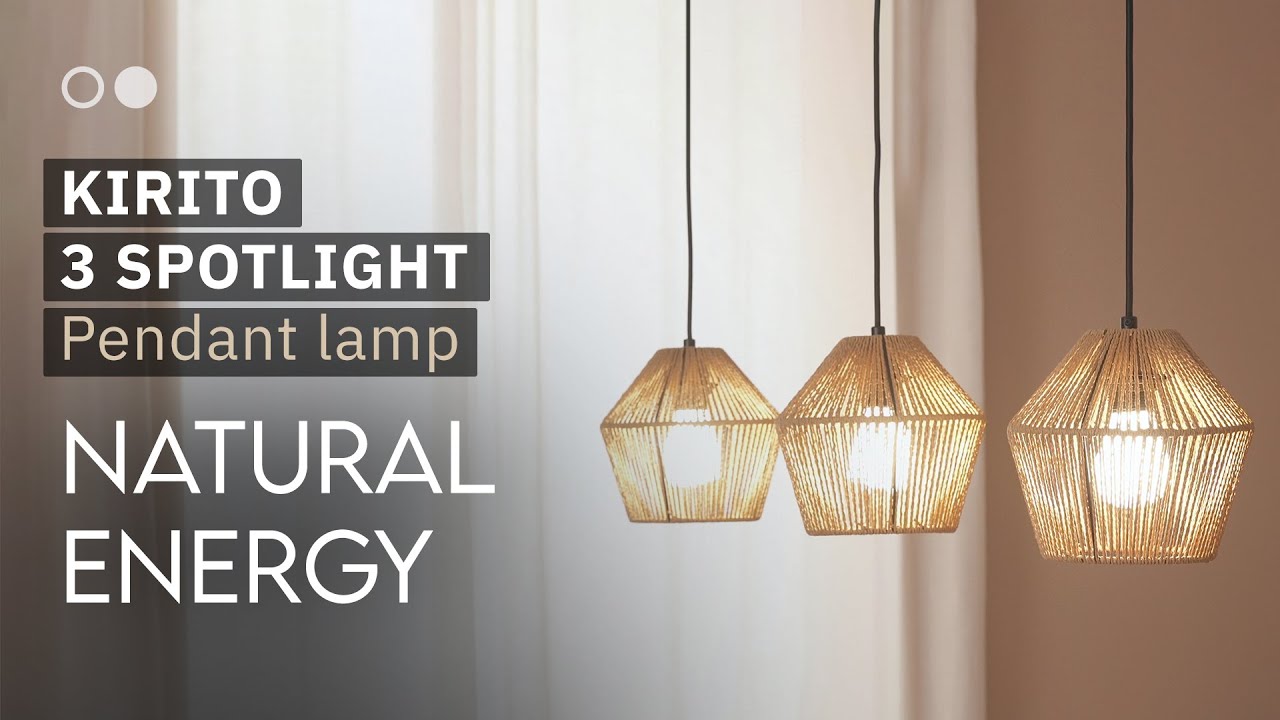 Kirito 3 Spotlights Pendant Lamp - Ledkia - YouTube