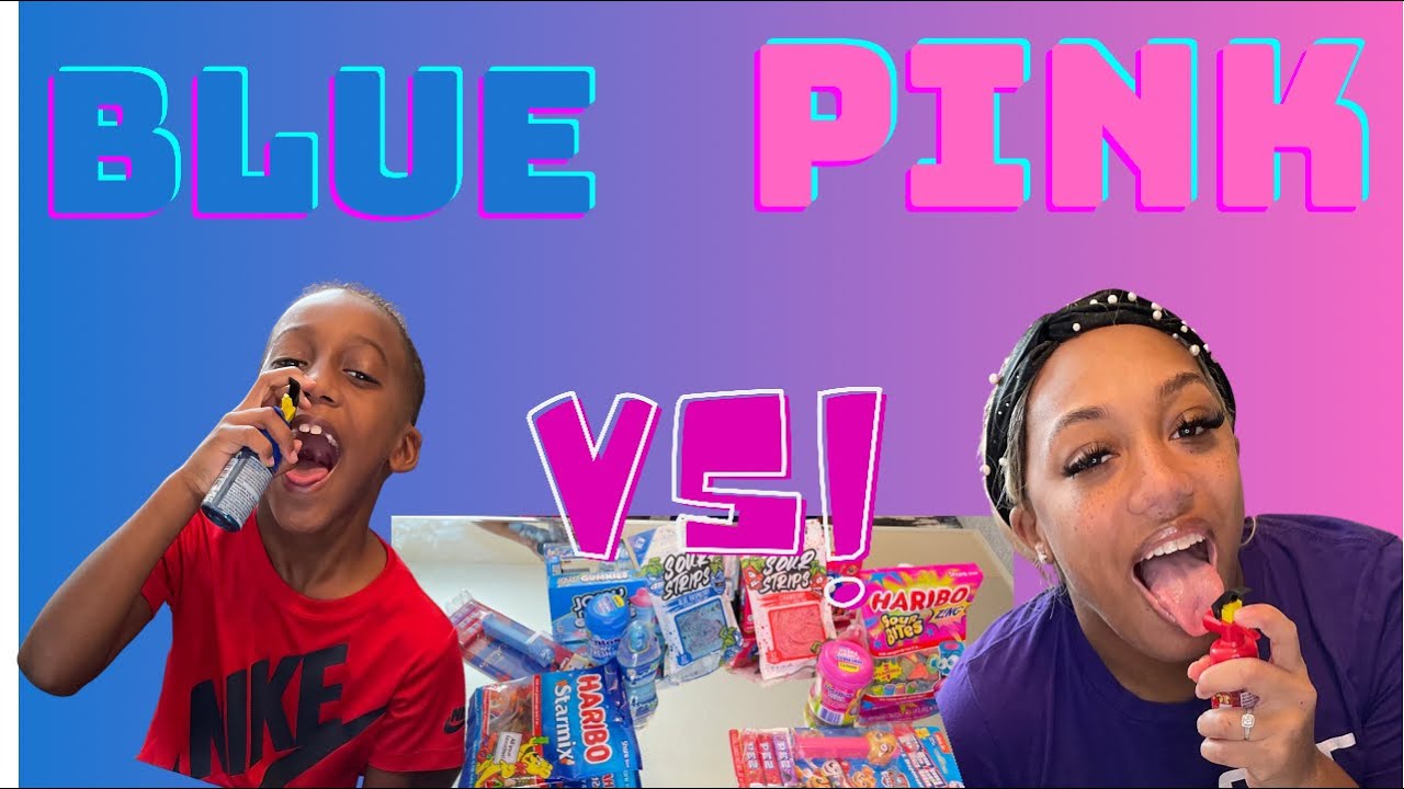 PINK VS BLUE CANDY CHALLENGE - YouTube