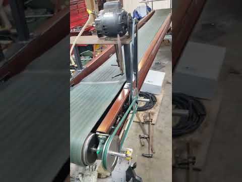 First run of DIY Homemade conveyor! - YouTube