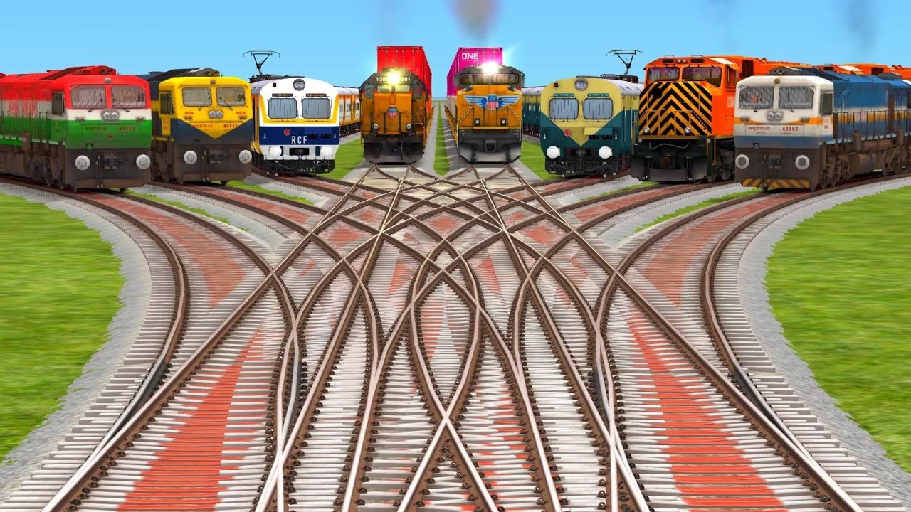 indian railway station track locomotive new out of Indian trance ...