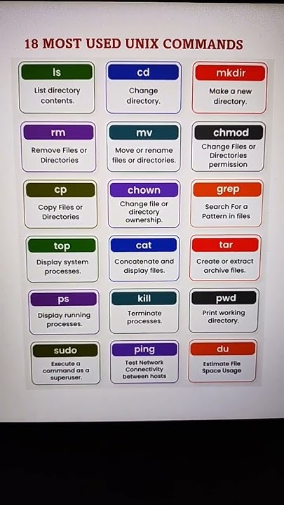 Popular UNIX Commands - YouTube