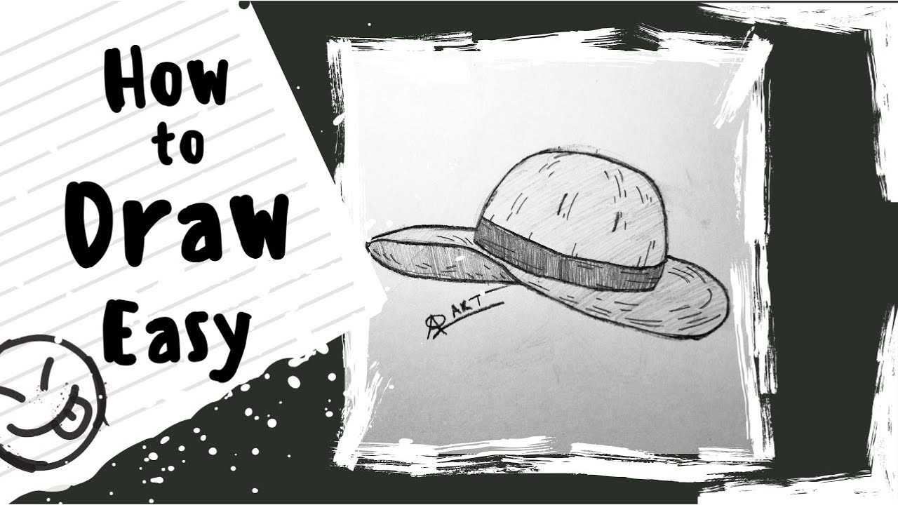 How to draw Luffy's straw hat - YouTube