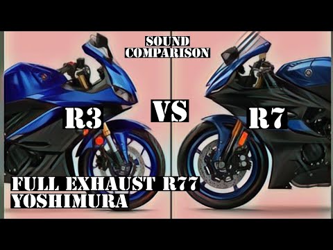 YAMAHA R3 VS R7 | FULL EXHAUST SOUND COMPARISON | R77 YOSHIMURA - YouTube