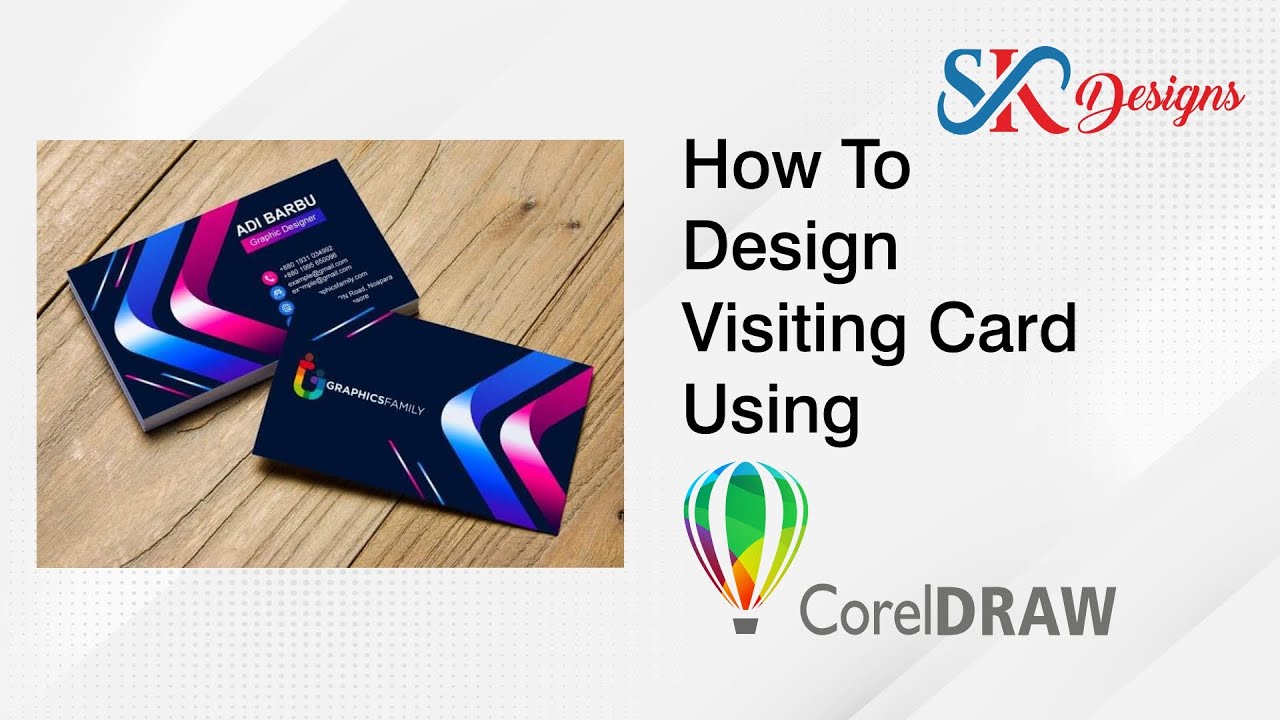 CorelDraw Tutorial | How to Design a elegant visiting card in Corel ...