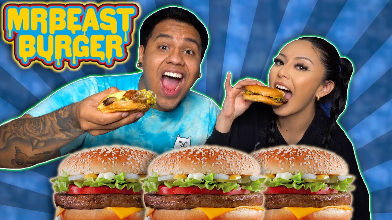 Reviewing MrBeast BEAST STYLE Burger and Fries!! 🔥 - YouTube
