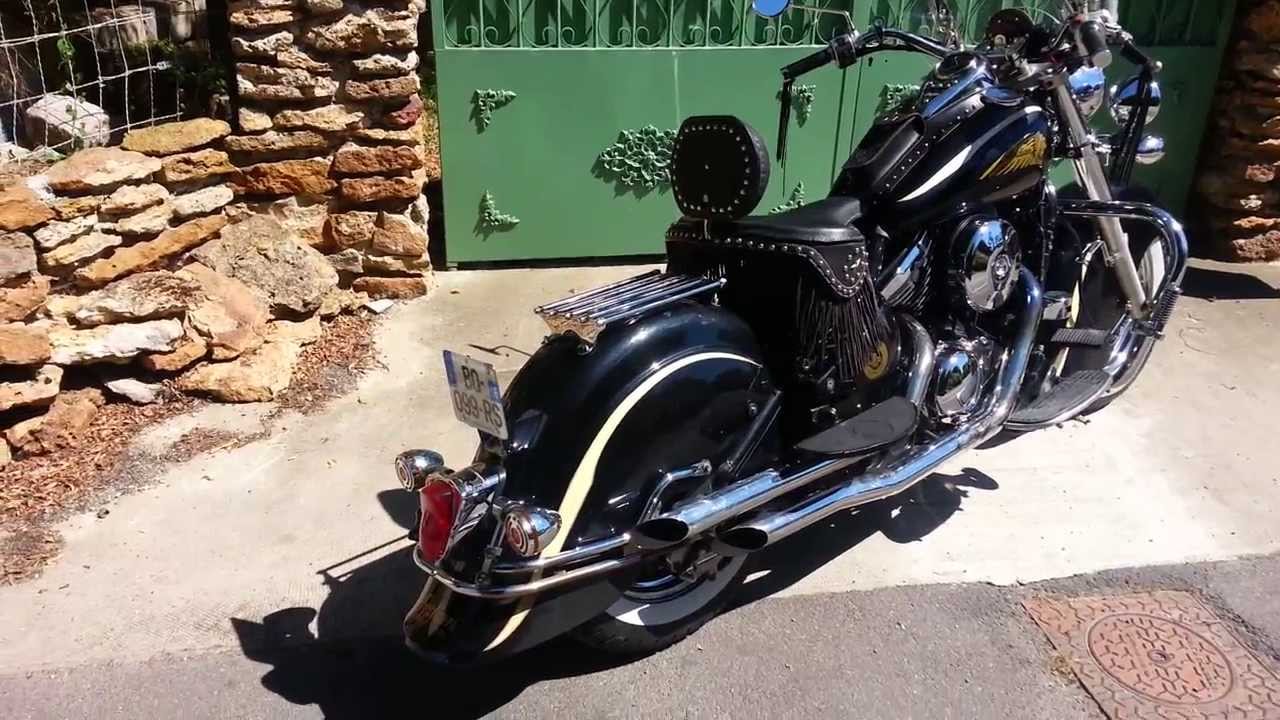 "indian" drifter 800 with highway hawks exhausts - YouTube