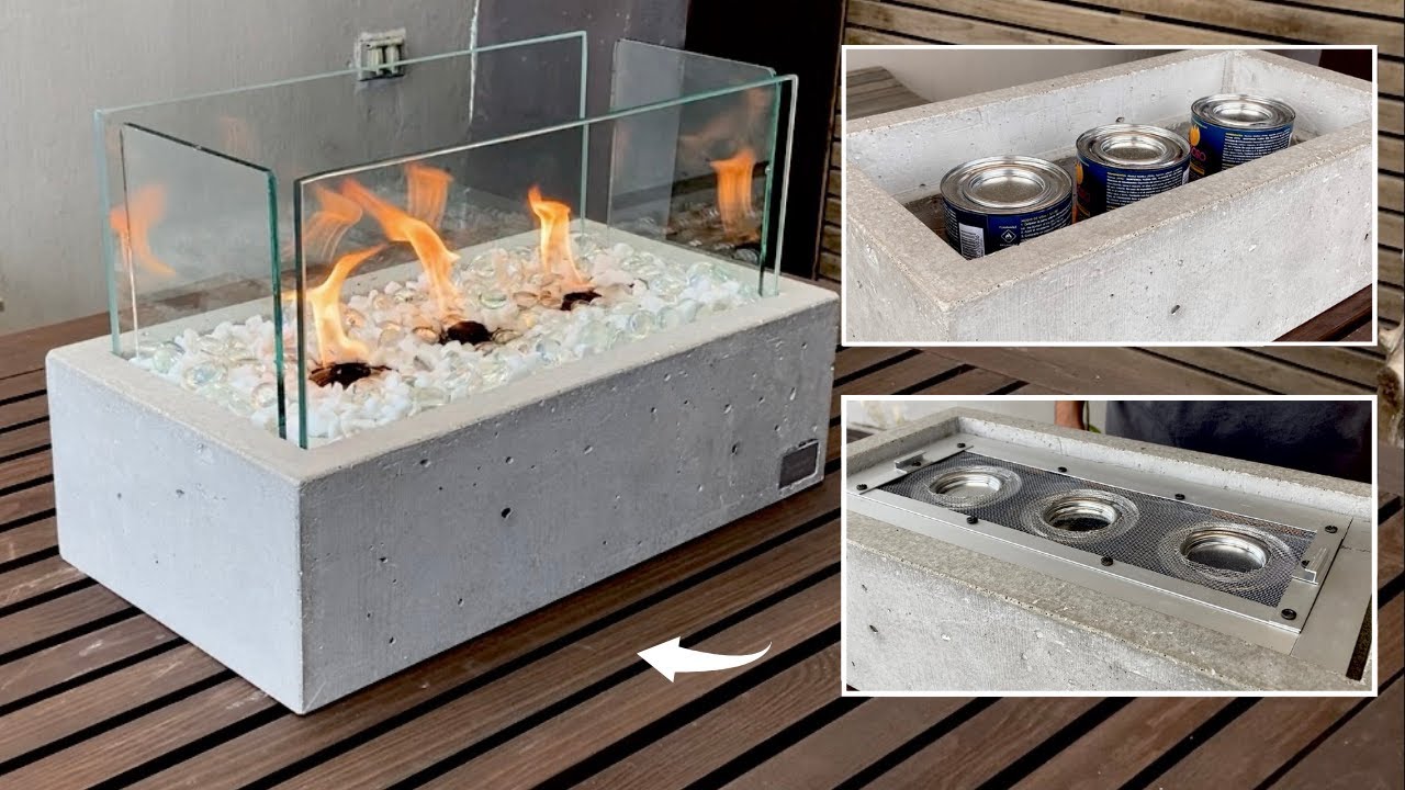 How to make a MODERN Mini Fire Pit - DIY - YouTube