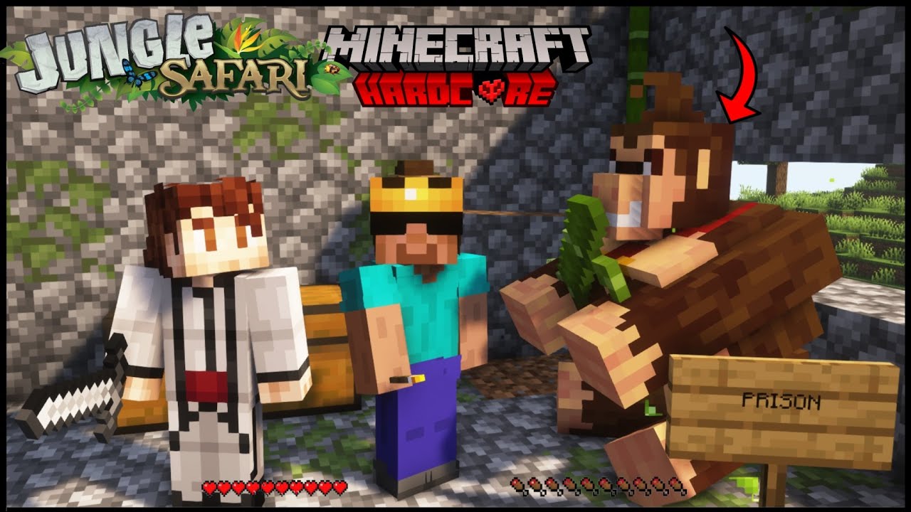 We Saved LEGENDRY GORILLA From PILLAGER PRISON 🐊 In Jungle Safari ...