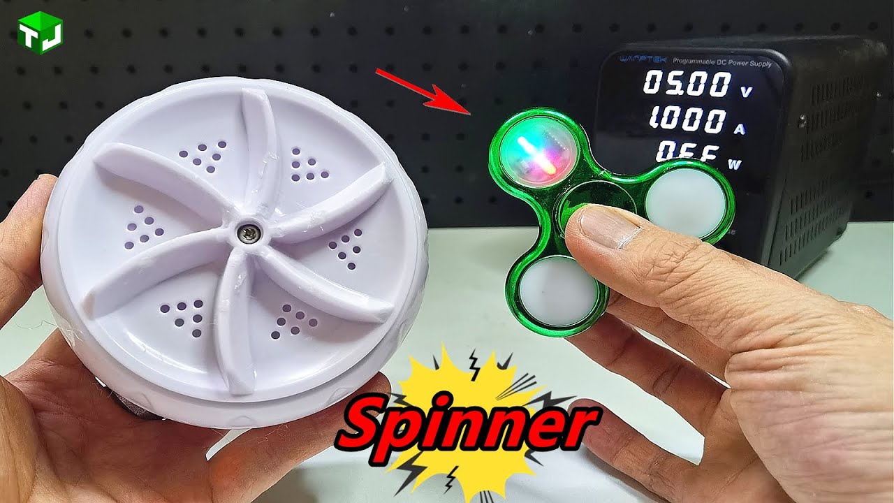 I Applied High Voltage to Colorful Modified rotating Spinner - YouTube