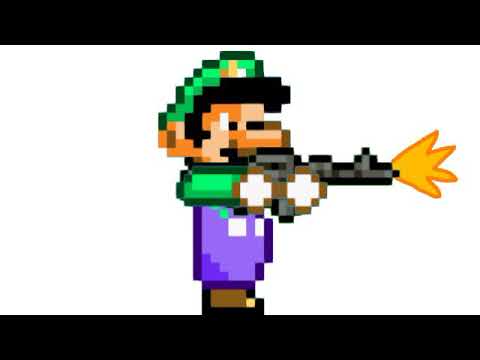 Luigi with a gun sprite animation - YouTube
