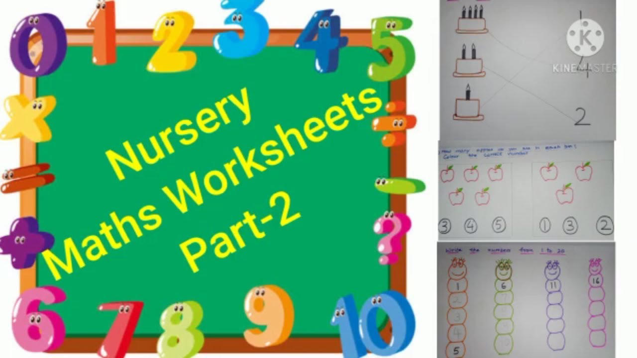 Maths work sheets for nursery/nursery maths lesson-(Part-II) - YouTube