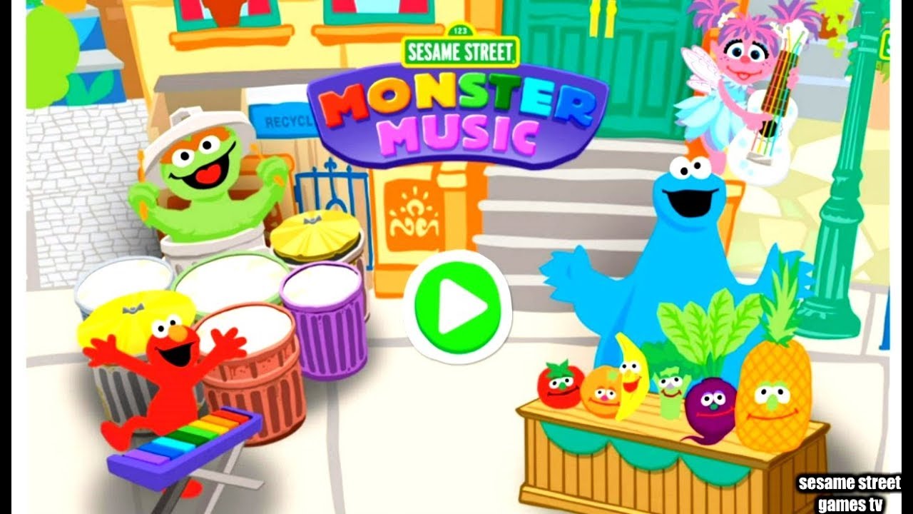 Sesame Street Monster Music Elmo Oscar Abby And Cookie Monster Band ...
