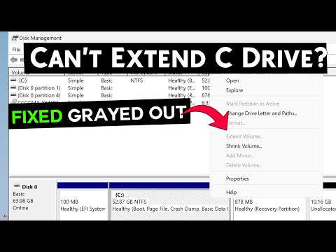 Can't Extend C Drive? Unallocated Space Fix (Windows 11)