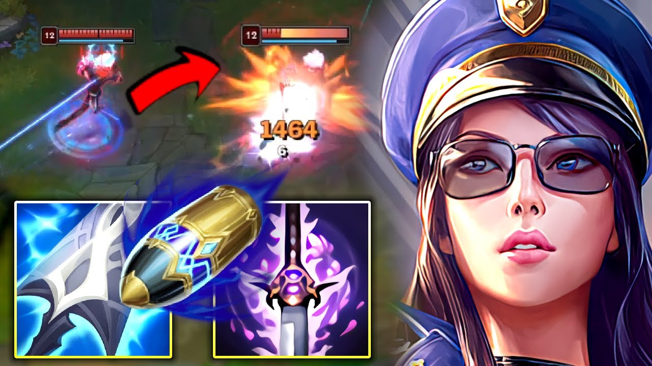 Caitlyn mid with full ONE SHOT BUILD (500+ AD) - YouTube