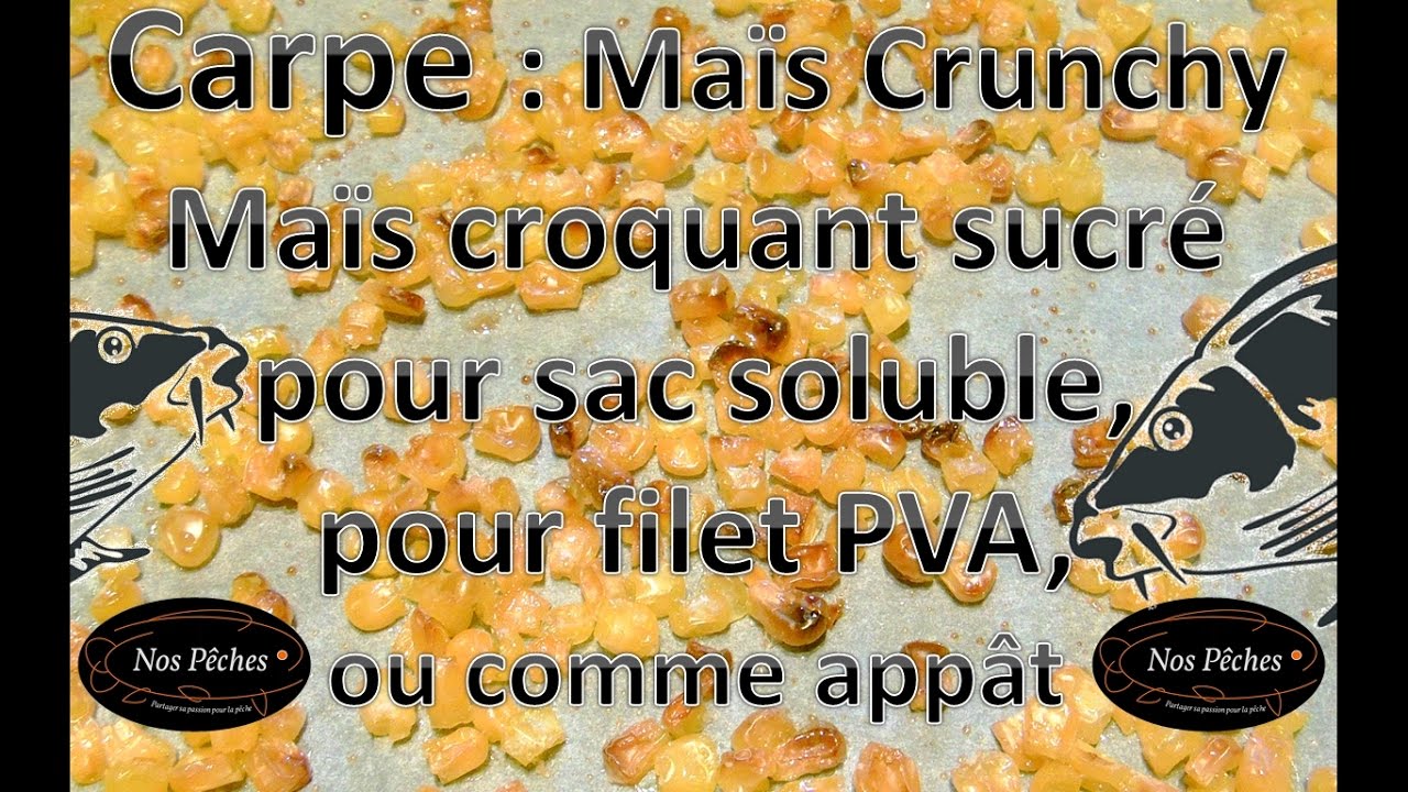 Carpe : préparer du maïs sucré croquant (maïs Crunchy) pour sac soluble ...