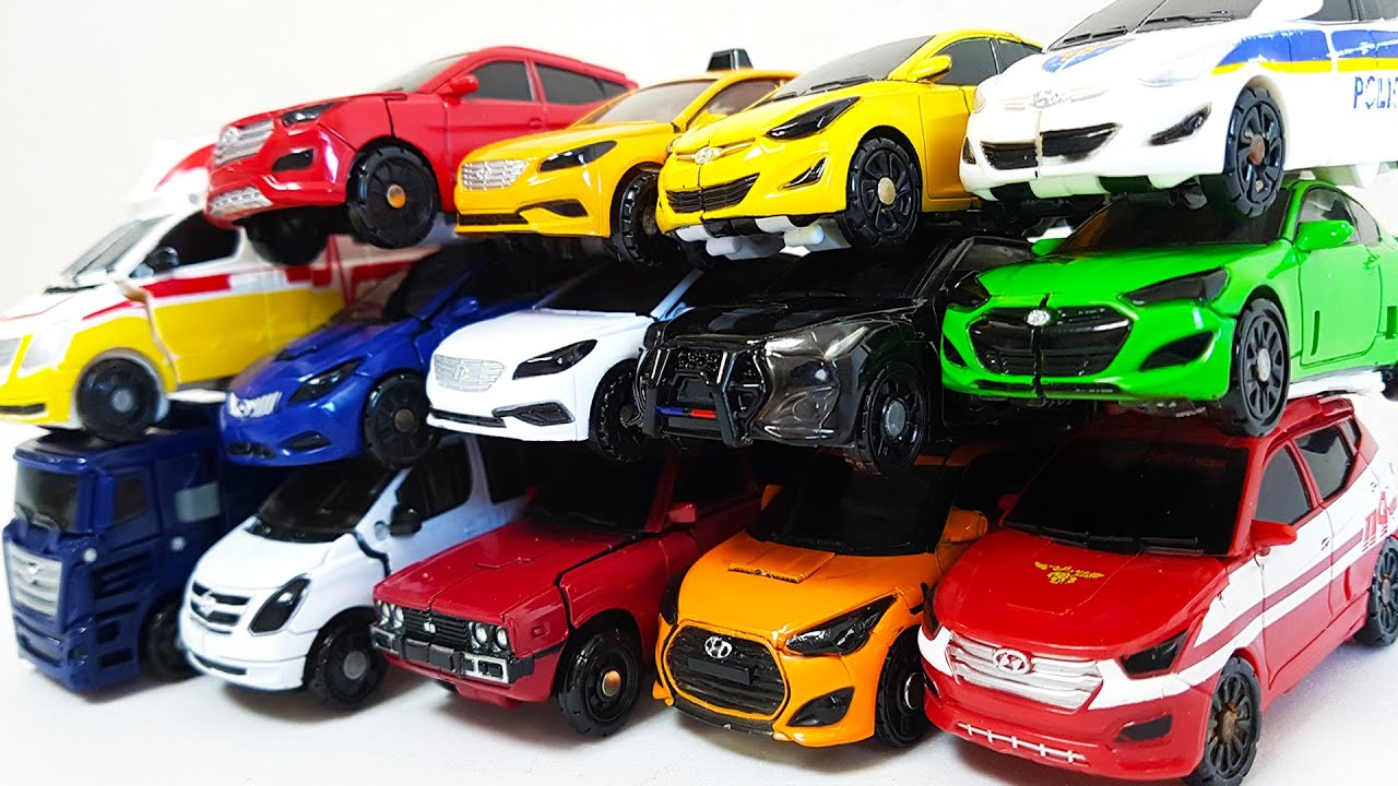 마이크로카봇 총출동! 14종 변신 놀이 HELLO CARBOT TOYS 14 TRANSFORMATION PLAY - YouTube