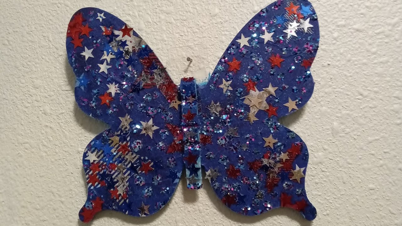 diy patriotic butterfly craft 6/17/2023 - YouTube