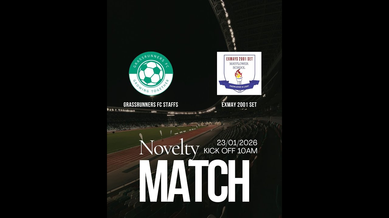 🟢 NOVELTY MATCH: GRASSRUNNERS FC STAFF vs EXMAY 2001 SET - YouTube