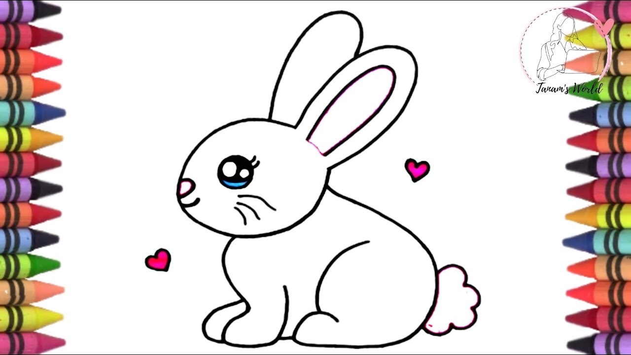 How To Draw A Cute Rabbit/Easy Rabbit Drawing For Toddlers/Step-By-Step ...